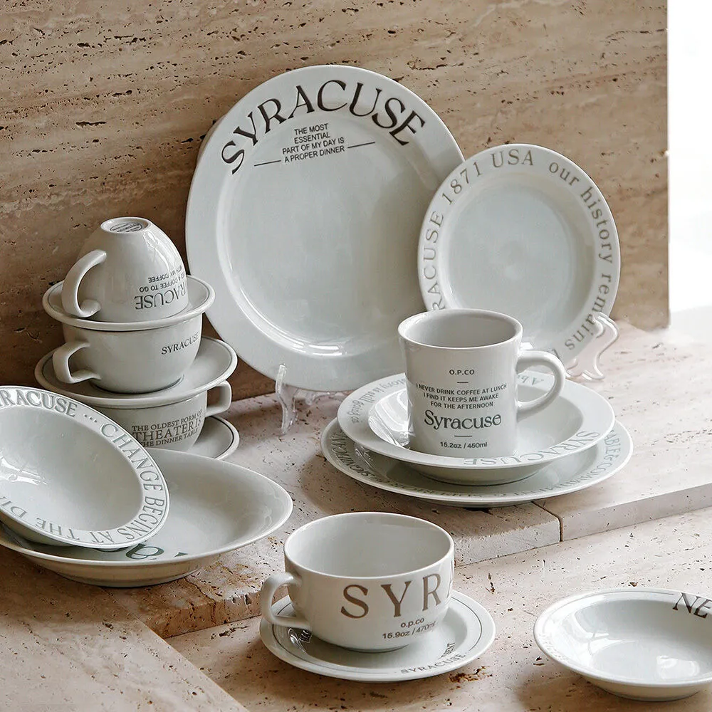 [시라쿠스] 일본 레터링 풀 식기 홈 세트 12P - 감도 깊은 취향 셀렉트샵 29CM