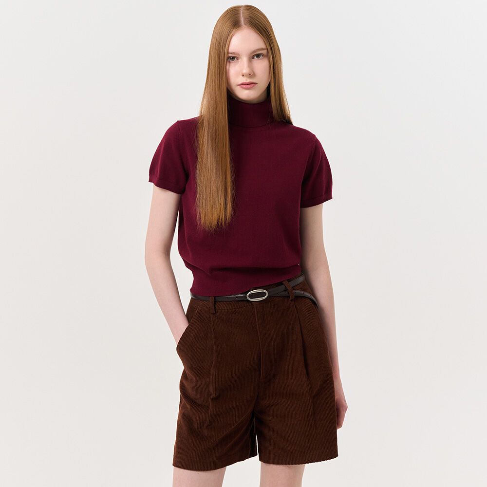 WOMAN 뉴클래식 울 터틀넥 하프 풀오버 [BURGUNDY] / WBD4L44542 - 감도 깊은 취향 셀렉트샵 29CM