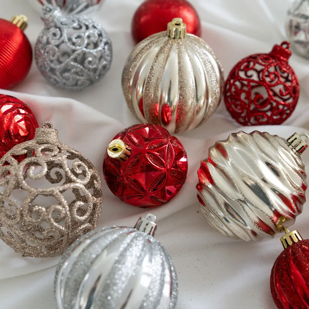 크리스마스 빈티지 볼 오너먼트 12p 세트 2컬러 2사이즈 트리장식 - 감도 깊은 취향 셀렉트샵 29CM