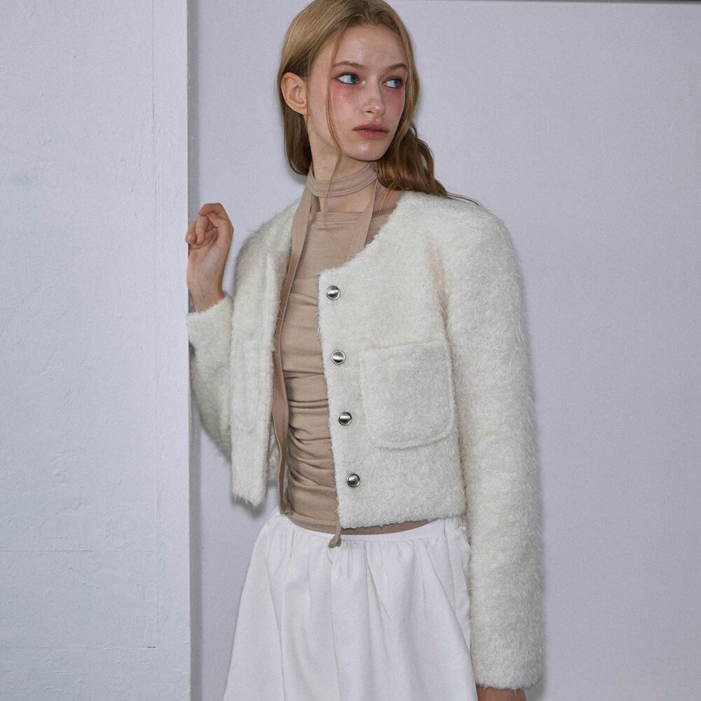 Angora Pocket Fur Jacket [Ivory] - 감도 깊은 취향 셀렉트샵 29CM