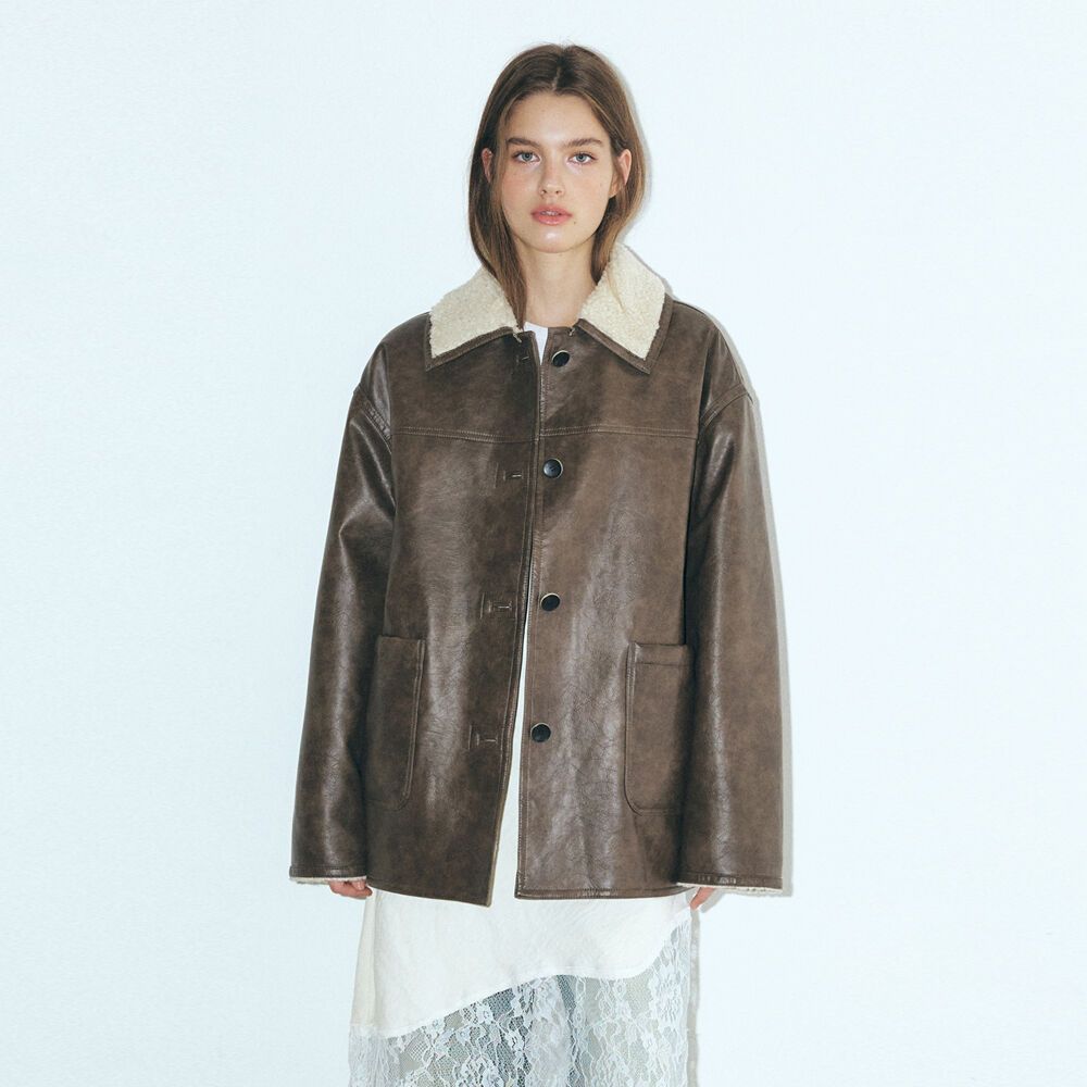 Reversible Leather Mustang Coat, Brown - 감도 깊은 취향 셀렉트샵 29CM