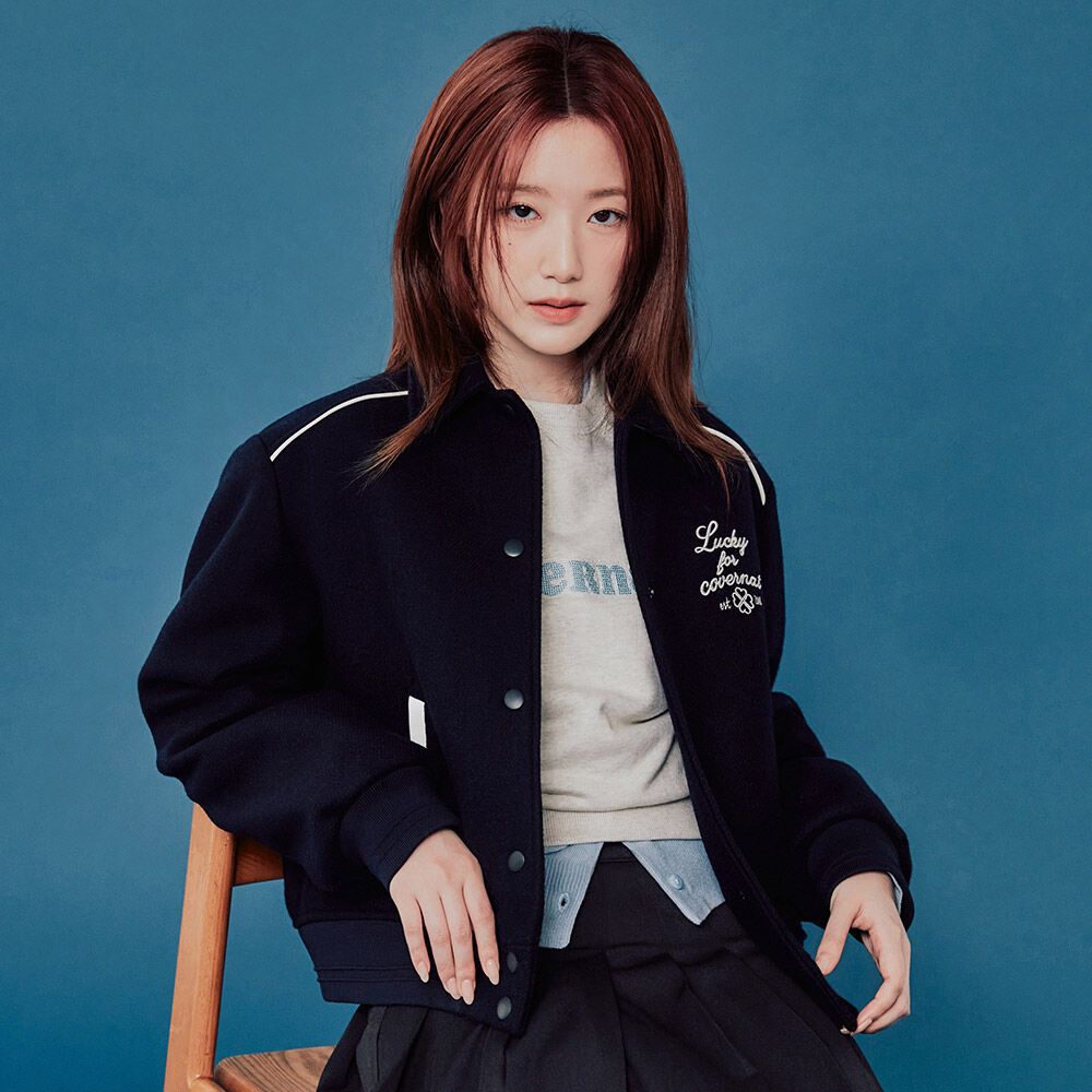 [24FW] 우먼 울 바시티 자켓 - 네이비 - 감도 깊은 취향 셀렉트샵 29CM