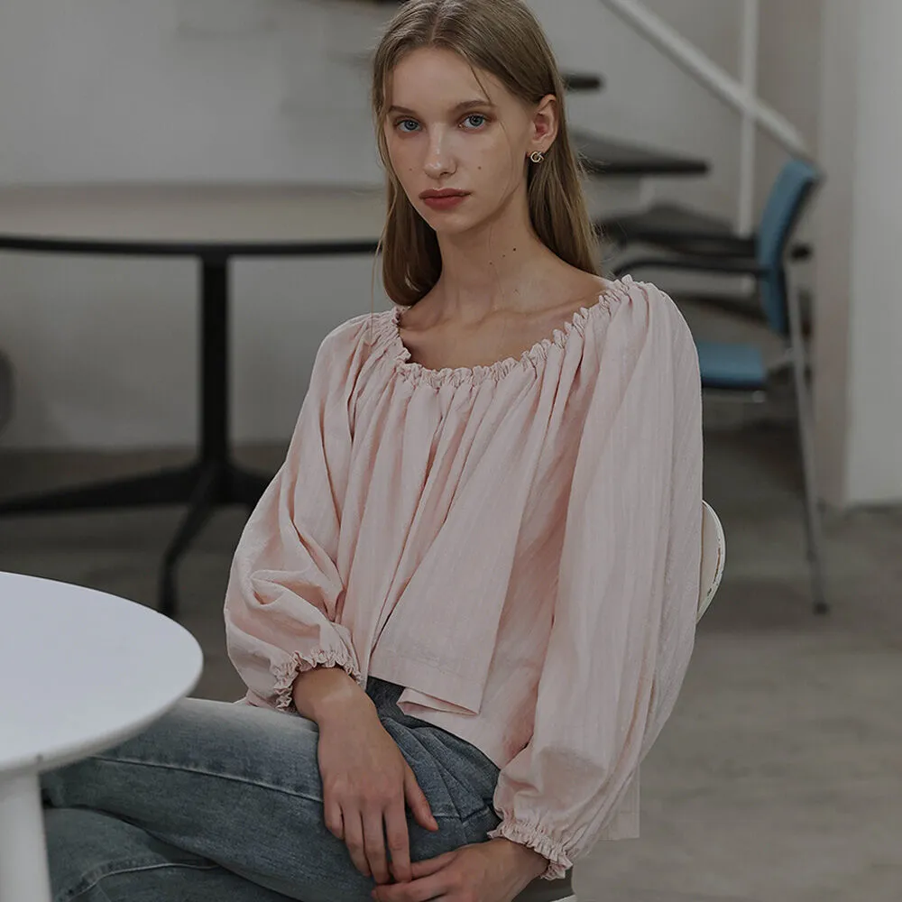 Della Shirring Off Shoulder Blouse [Pink] - 감도 깊은 취향 셀렉트샵 29CM