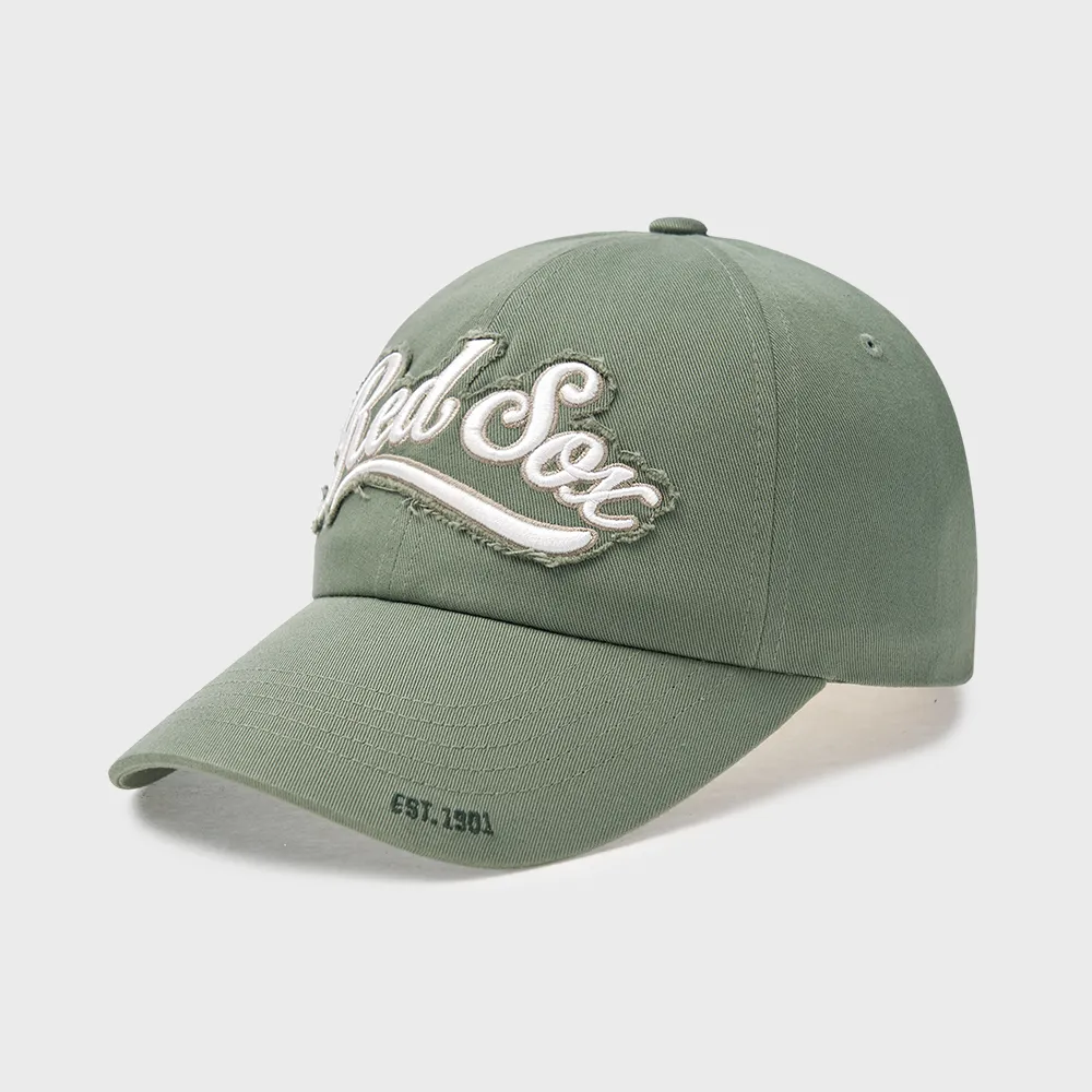 [MLB] 바시티 빈티지 컬시브 데미지 언스트럭쳐 볼캡 BOS (Ptn.Khaki) - 감도 깊은 취향 셀렉트샵 29CM