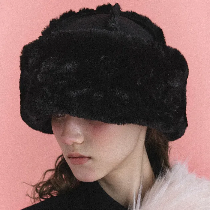FUR TOQUE HAT IN SUEDE BLACK - 감도 깊은 취향 셀렉트샵 29CM