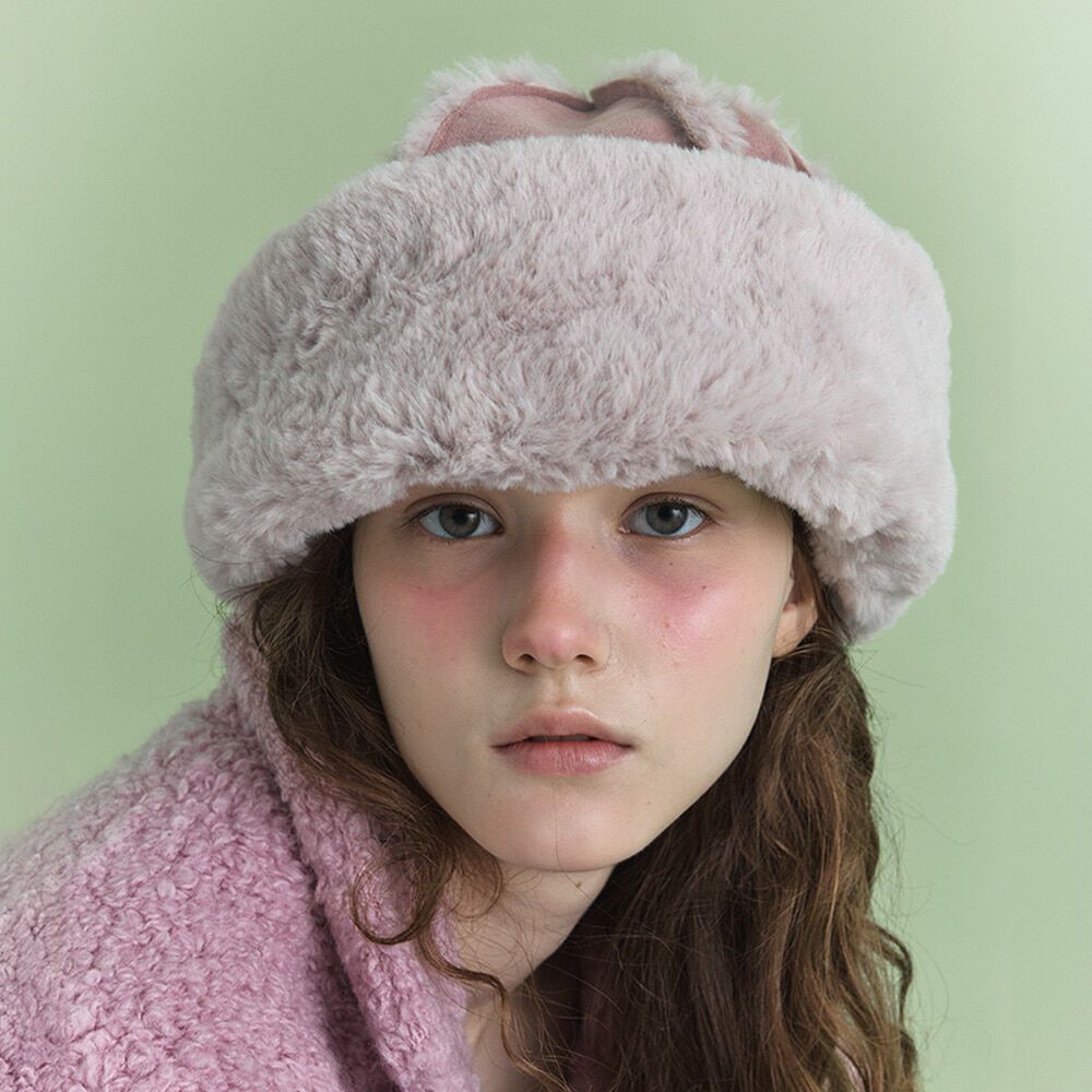 FUR TOQUE HAT IN SUEDE PINK - 감도 깊은 취향 셀렉트샵 29CM