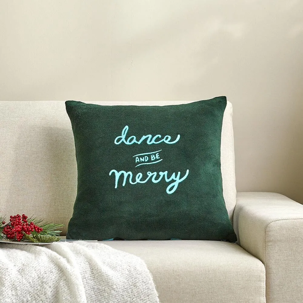 크리스마스 양면 극세사 쿠션 45x45 메리 그린 - 감도 깊은 취향 셀렉트샵 29CM