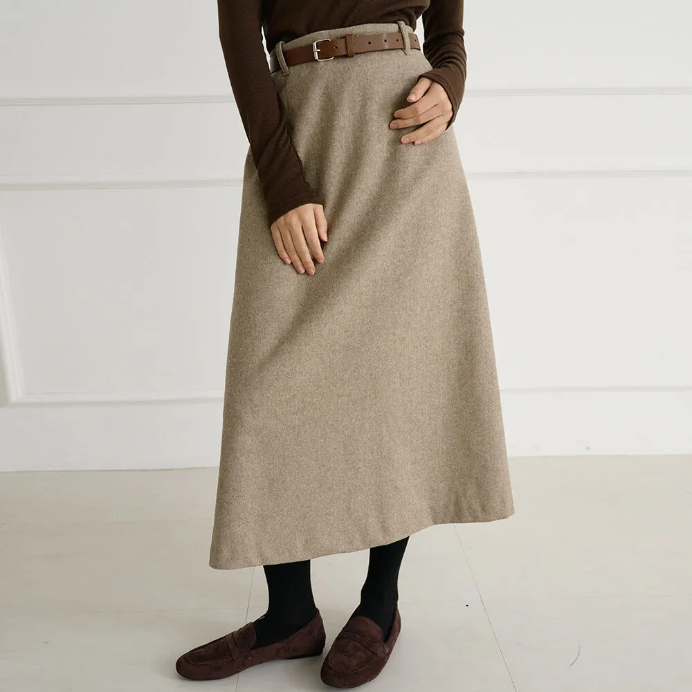 A 라인 울 스커트 애쉬베이지 [T44] - 감도 깊은 취향 셀렉트샵 29CM