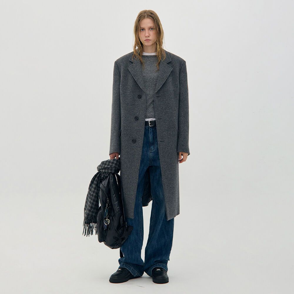 OVERSIZED 3-BUTTON WOOL COAT_CHARCOAL GREY_LC244CO01CG - 감도 깊은 취향 셀렉트샵 29CM