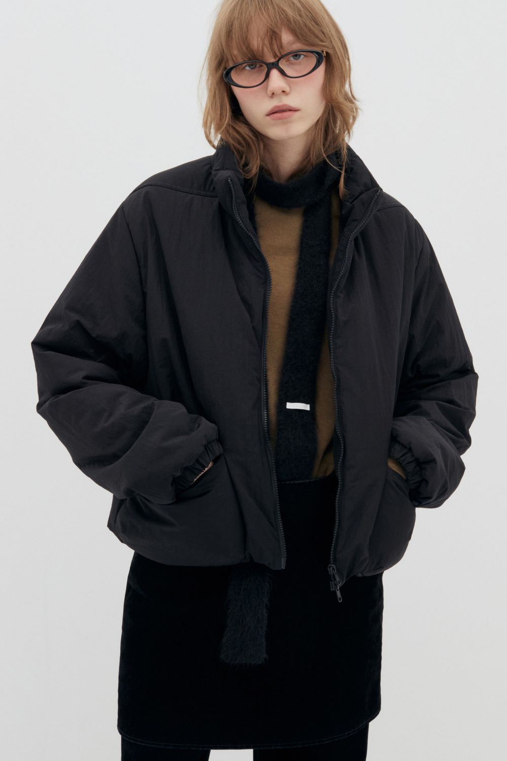 SOFT ALPACA SLIM MUFFLER_BLACK_LC244MF02BK - 감도 깊은 취향 셀렉트샵 29CM