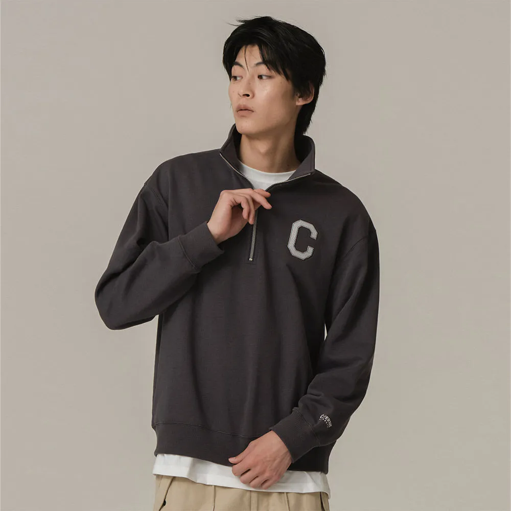 [24FW] C 로고 하프 집업 맨투맨 - 차콜 - 감도 깊은 취향 셀렉트샵 29CM