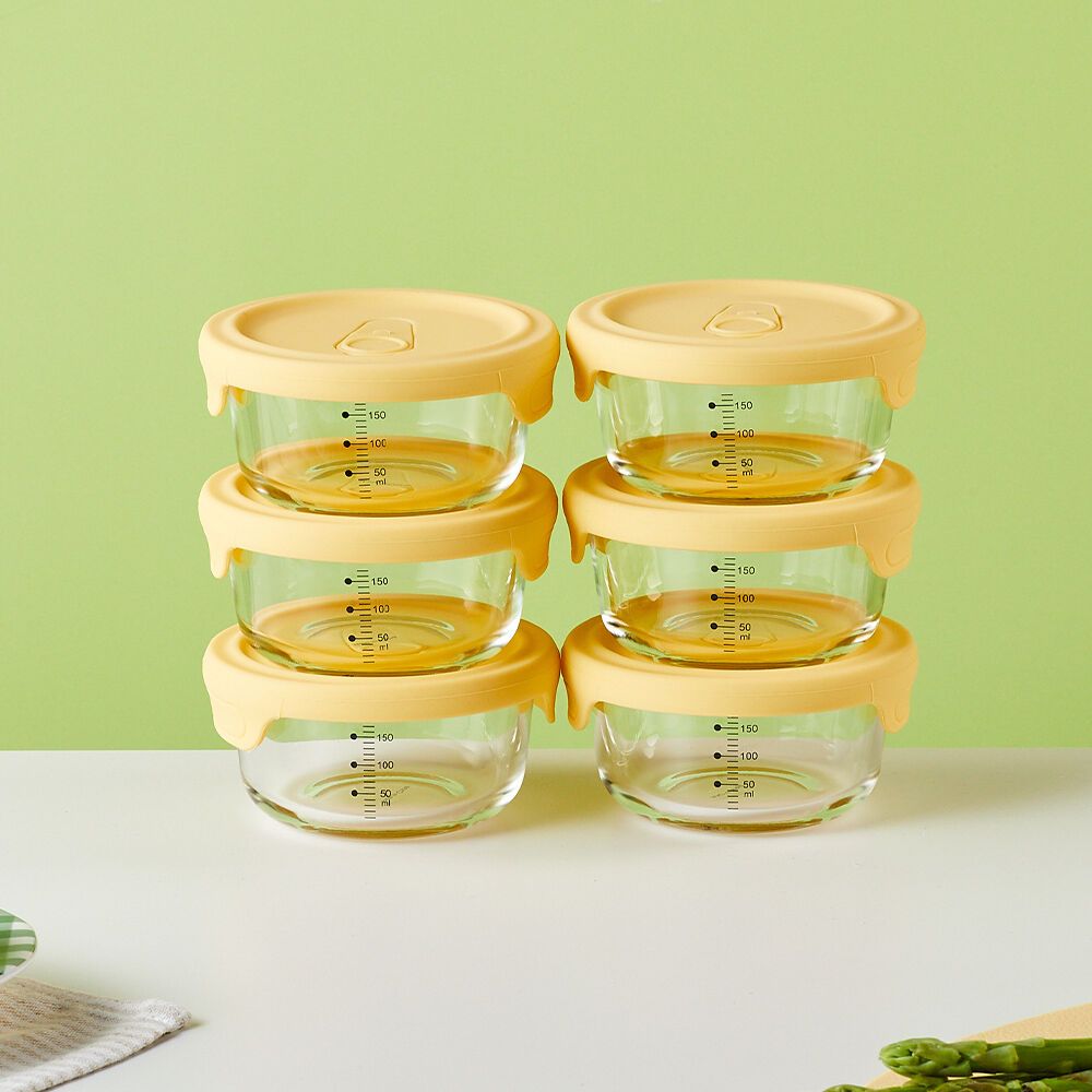 내열유리 실리콘 스팀홀 이유식용기 220ML 6P세트 - 감도 깊은 취향 셀렉트샵 29CM