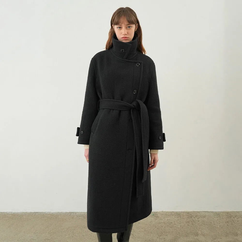 High-neck Belted Wool Coat NEW4WHB25_10 - 감도 깊은 취향 셀렉트샵 29CM