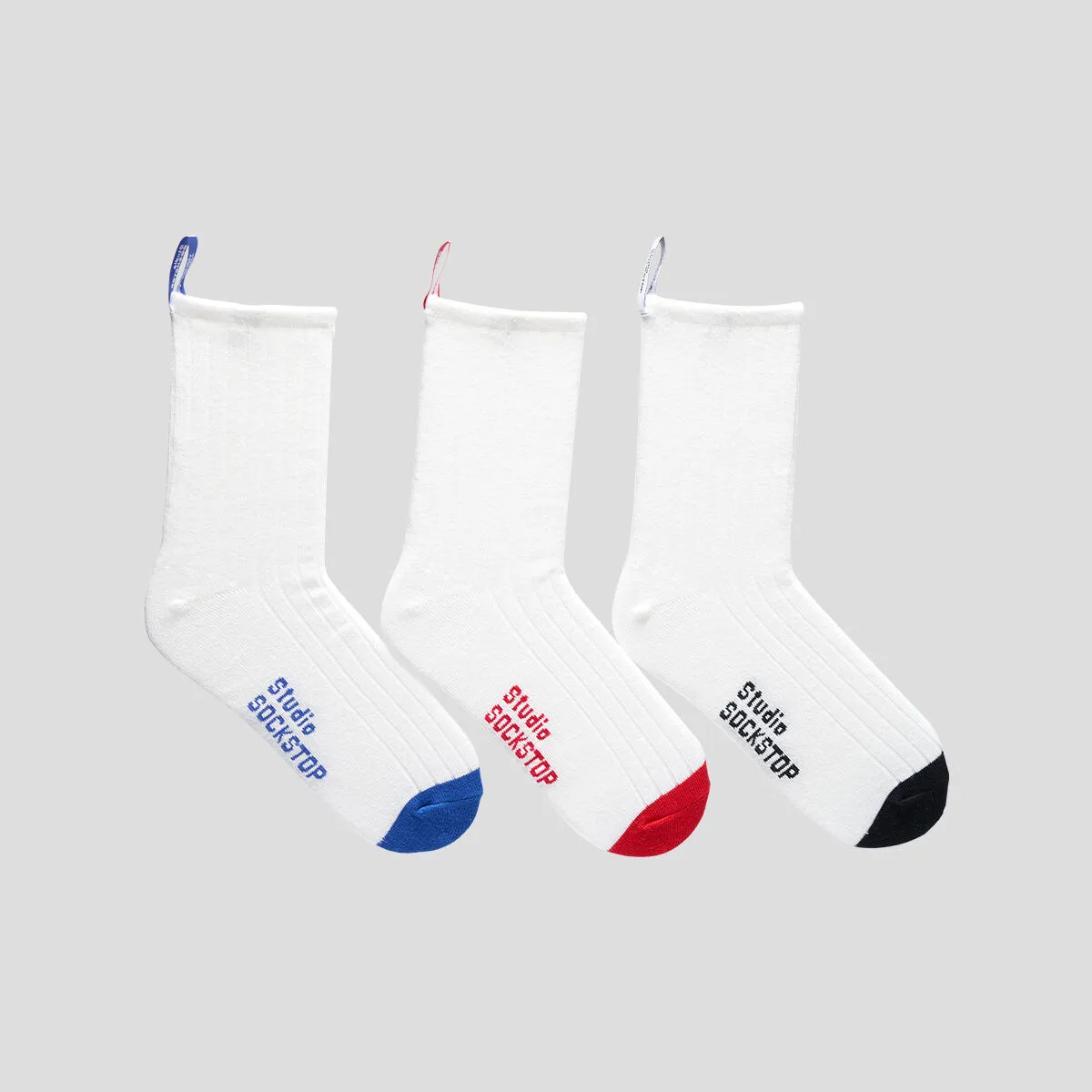 [3PACK] 남성 타비 라벨 크루삭스 - 감도 깊은 취향 셀렉트샵 29CM