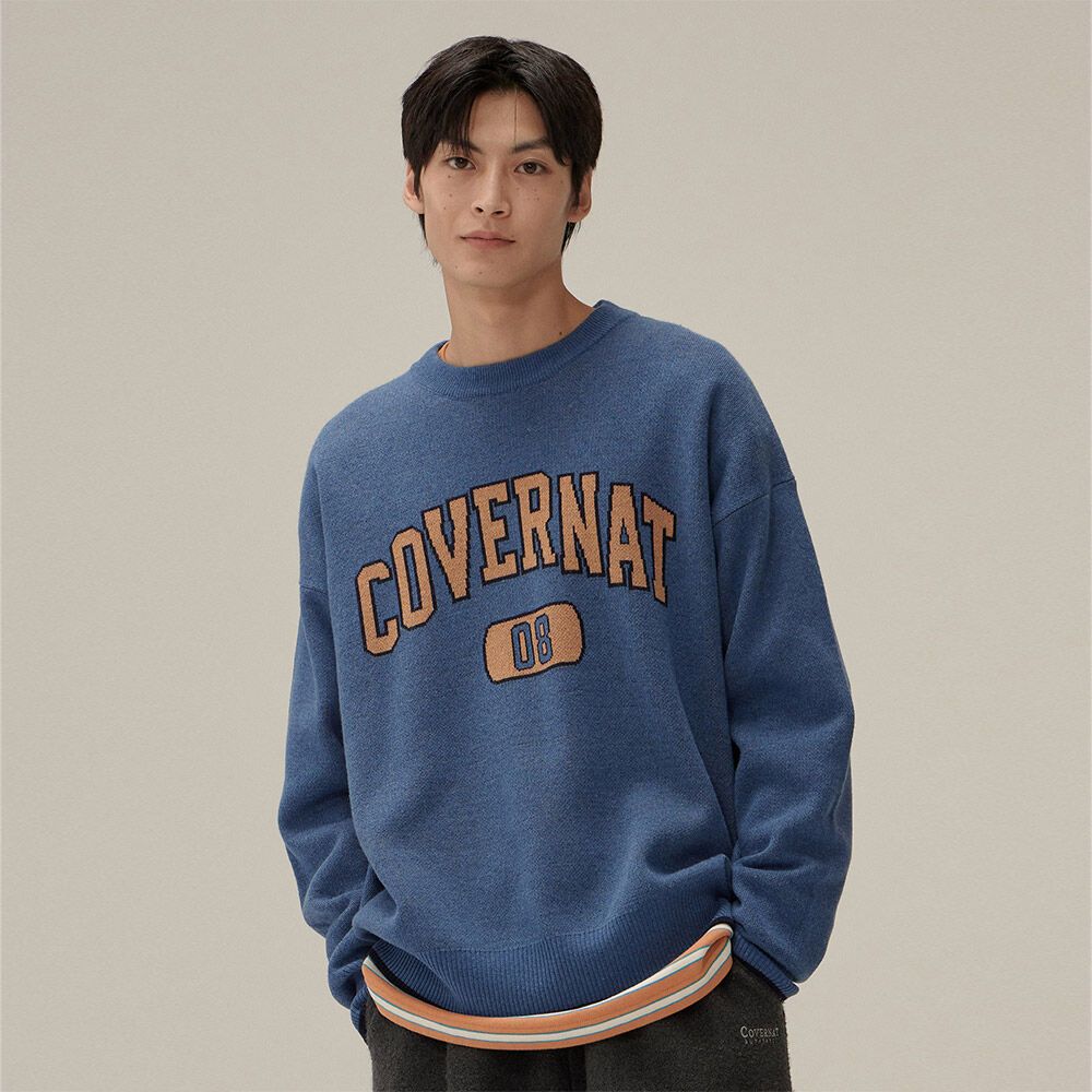 [24FW] 아치 로고 08 크루넥 니트 - 블루 - 감도 깊은 취향 셀렉트샵 29CM