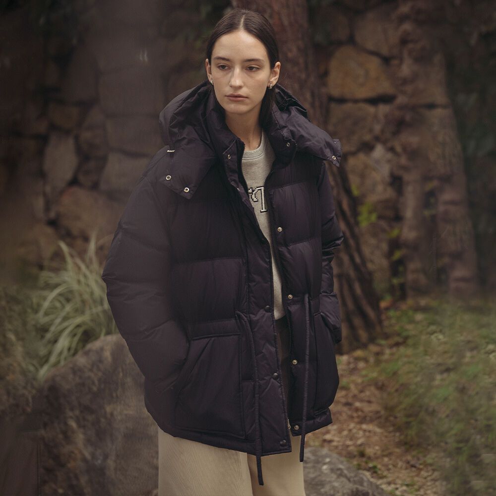 Duck down hooded string padding jumper_Black - 감도 깊은 취향 셀렉트샵 29CM