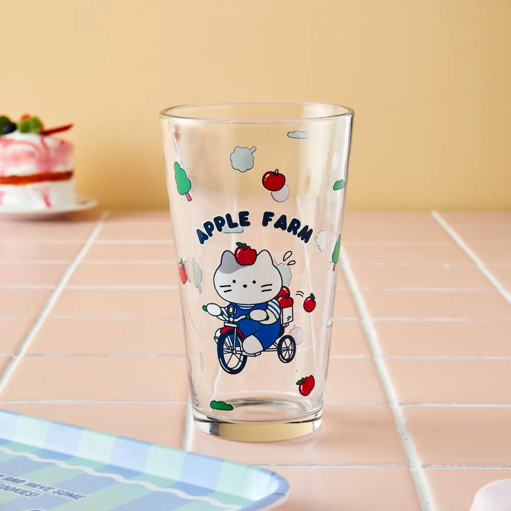 애플팜 바이크 밀크캣 유리컵 460ML - 감도 깊은 취향 셀렉트샵 29CM