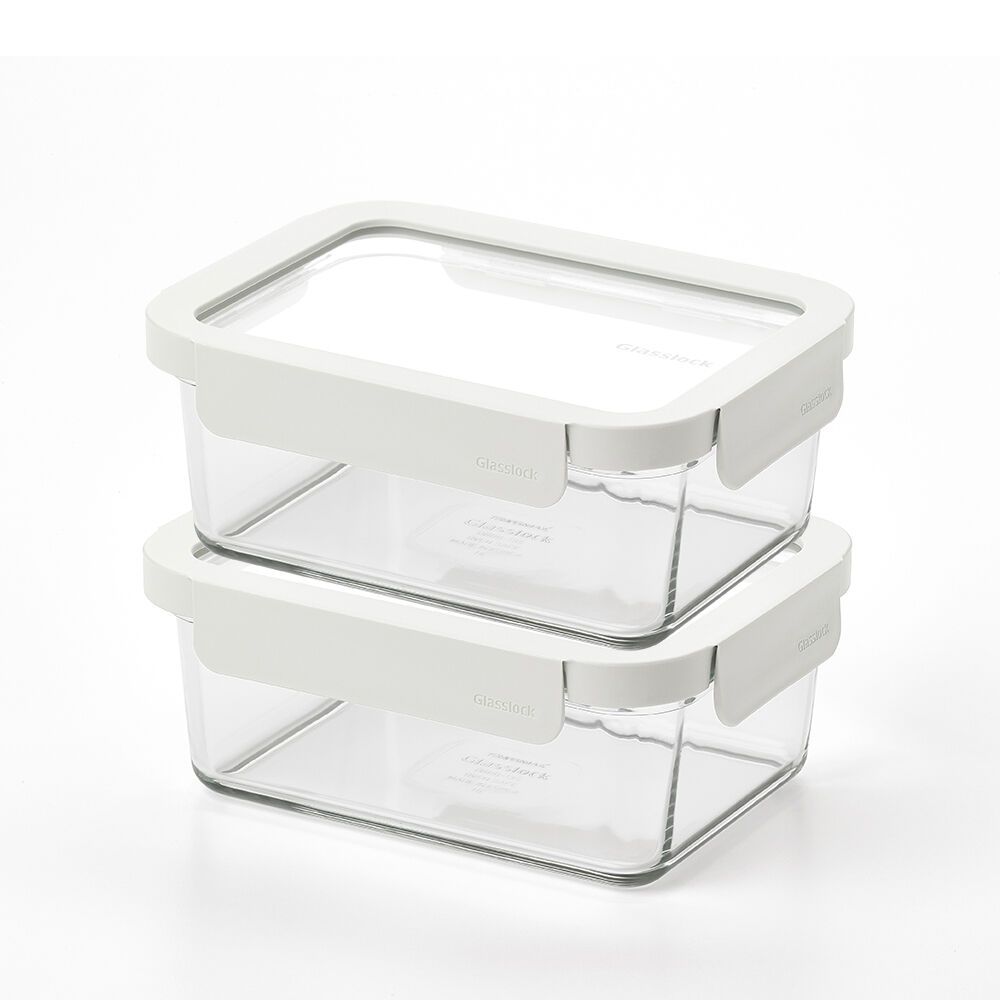 글라스락 에센셜 화이트 직사각 1,350mL 2개 세트 - 감도 깊은 취향 셀렉트샵 29CM