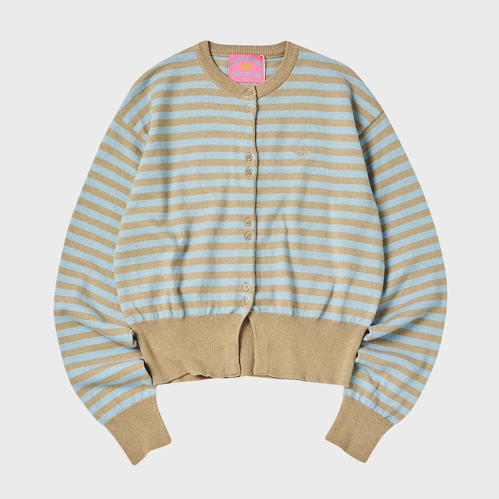 [바로배송/컬러추가] W BUTTON STRIPE CARDIGAN [BEIGE] - 감도 깊은 취향 셀렉트샵 29CM