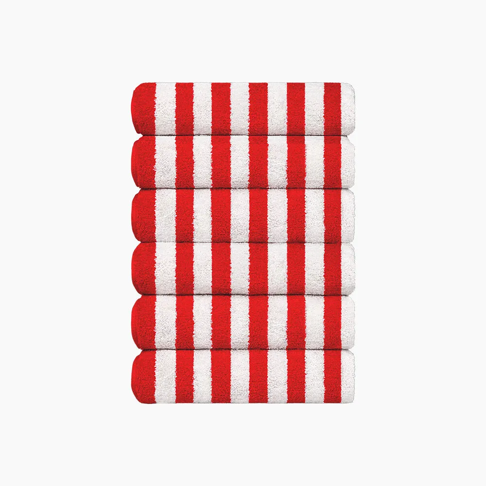 6P 스트라이프 레드 수피마 수건 230g - 감도 깊은 취향 셀렉트샵 29CM