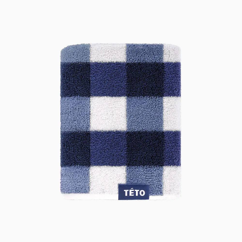 1P 체커보드 네이비 수피마 수건 230g - 감도 깊은 취향 셀렉트샵 29CM