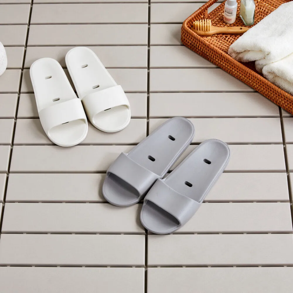 문에 안 걸리는 욕실화 2P SET 270mm IVORY+GRAY - 감도 깊은 취향 셀렉트샵 29CM