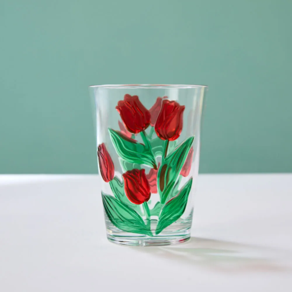 스프링가든 아크릴 엠보 플라워 컵 460ML - 감도 깊은 취향 셀렉트샵 29CM