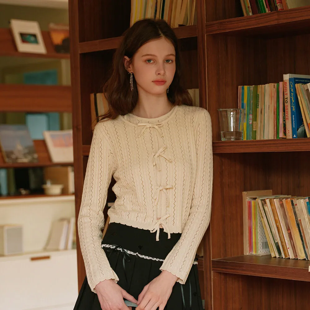 Cest_Cable knit ribbon cardigan - 감도 깊은 취향 셀렉트샵 29CM