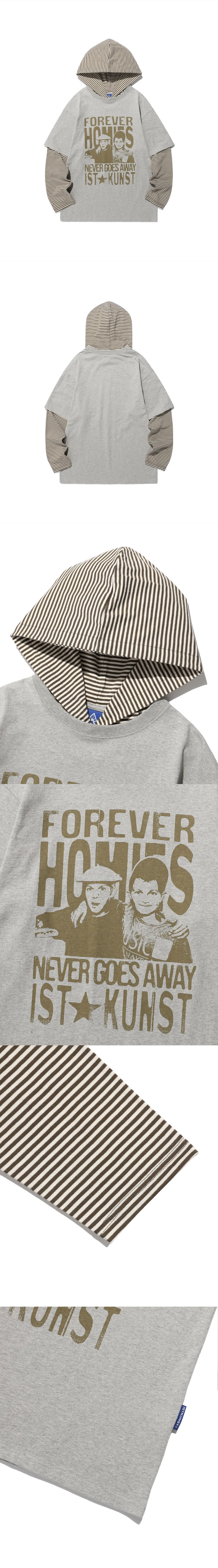 FOREVER HOMIES LAYERED LS TEE_GREY(IK2FSMT550A) - 감도 깊은 취향 셀렉트샵 29CM