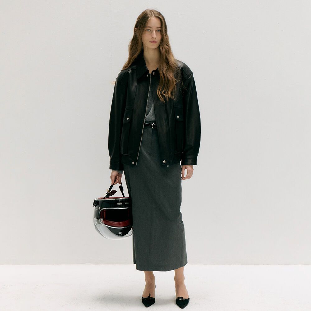 H-LINE MAXI SKIRT GREY_UDSK5A203G2 - 감도 깊은 취향 셀렉트샵 29CM