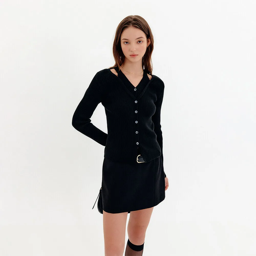 [3/27 예약배송] 카린 컷아웃 가디건_블랙 / CARIN CUT-OUT CARDIGAN_BLACK - 감도 깊은 취향 ...
