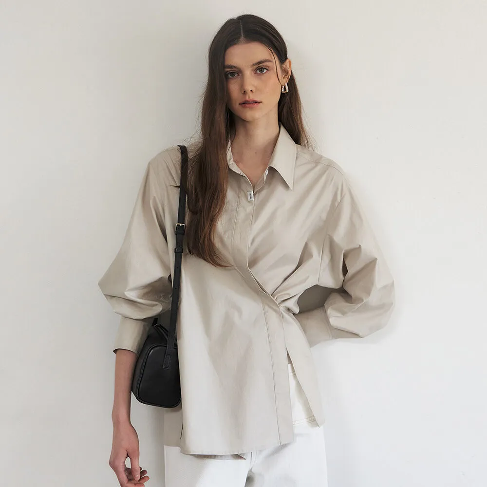 실키 코튼 오버사이즈 투웨이 버튼업 셔츠_3COLORS - 감도 깊은 취향 셀렉트샵 29CM