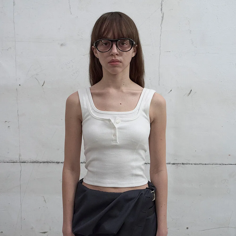 [3rd REORDER] DOUBLE LAYERED TANK TOP (WHITE) - 감도 깊은 취향 셀렉트샵 29CM