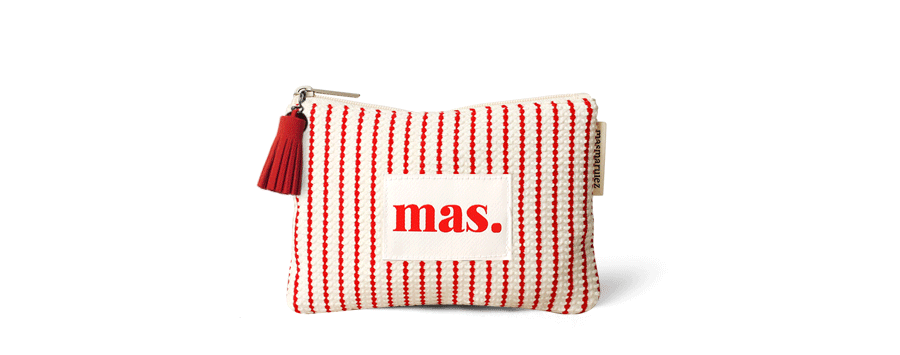 Basic pouch _ Waffle stipe 레드 - 감도 깊은 취향 셀렉트샵 29CM