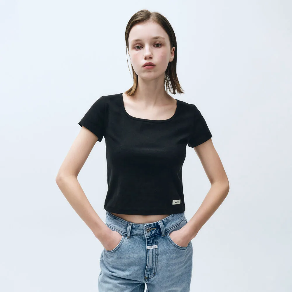 W BASIC CROP TEE black - 감도 깊은 취향 셀렉트샵 29CM