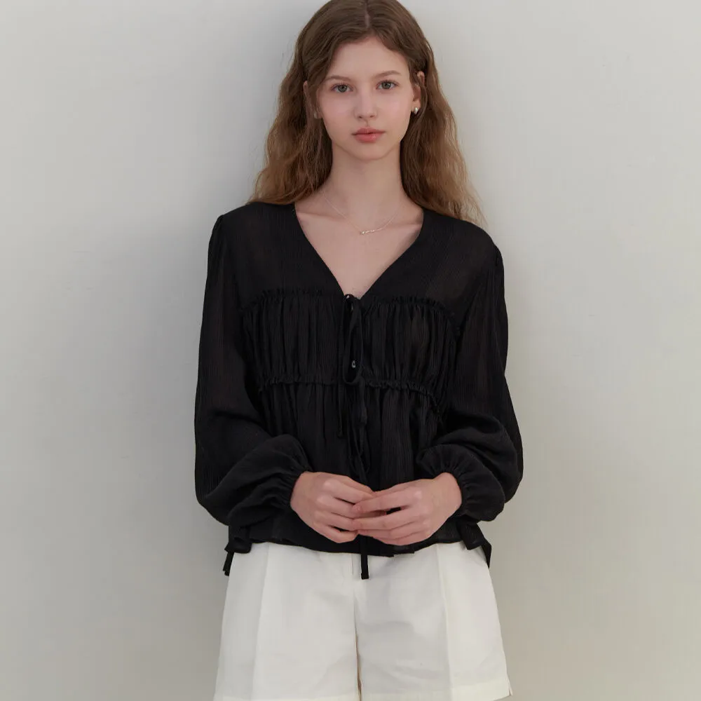 Creampuff blouse (black) - 감도 깊은 취향 셀렉트샵 29CM