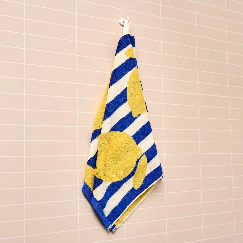 스트라이프 라임 세면타월 BLUE 40X80cm 190g - 감도 깊은 취향 셀렉트샵 29CM