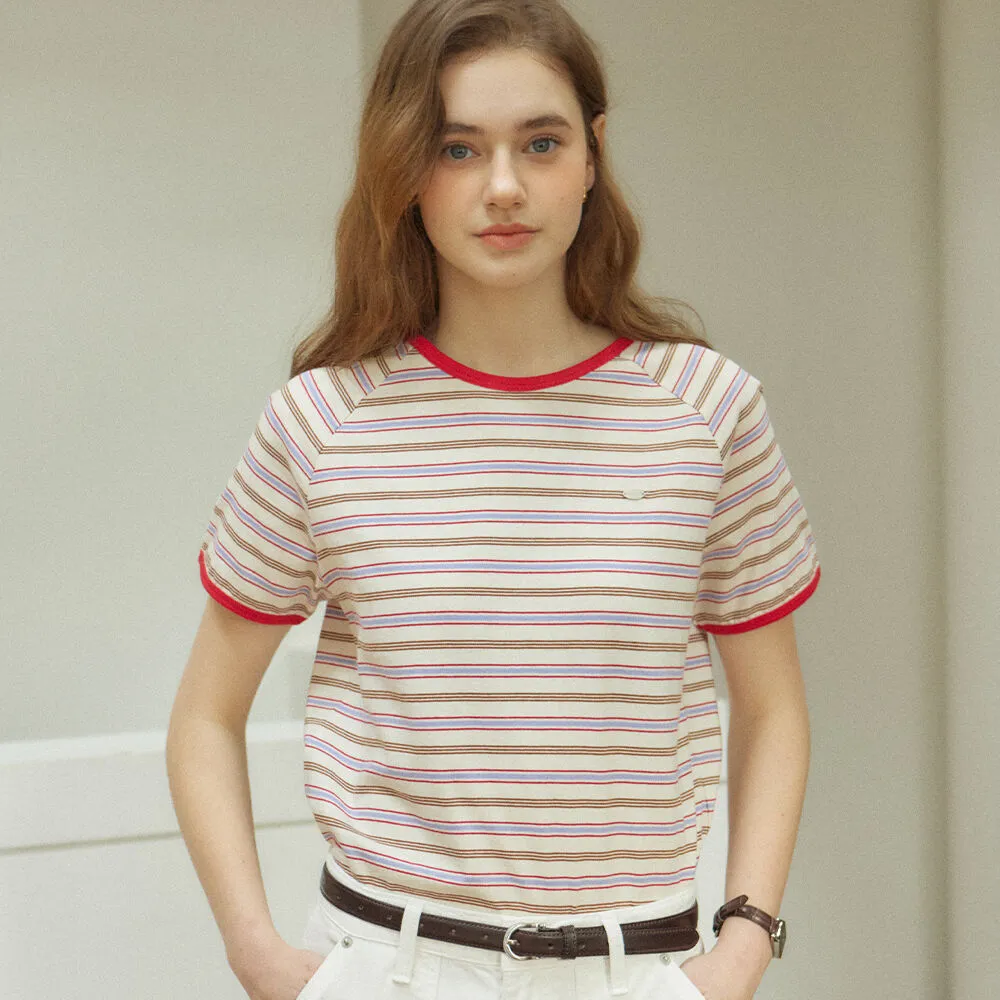 Harry Stripe Raglan T-shirt - Red - 감도 깊은 취향 셀렉트샵 29CM
