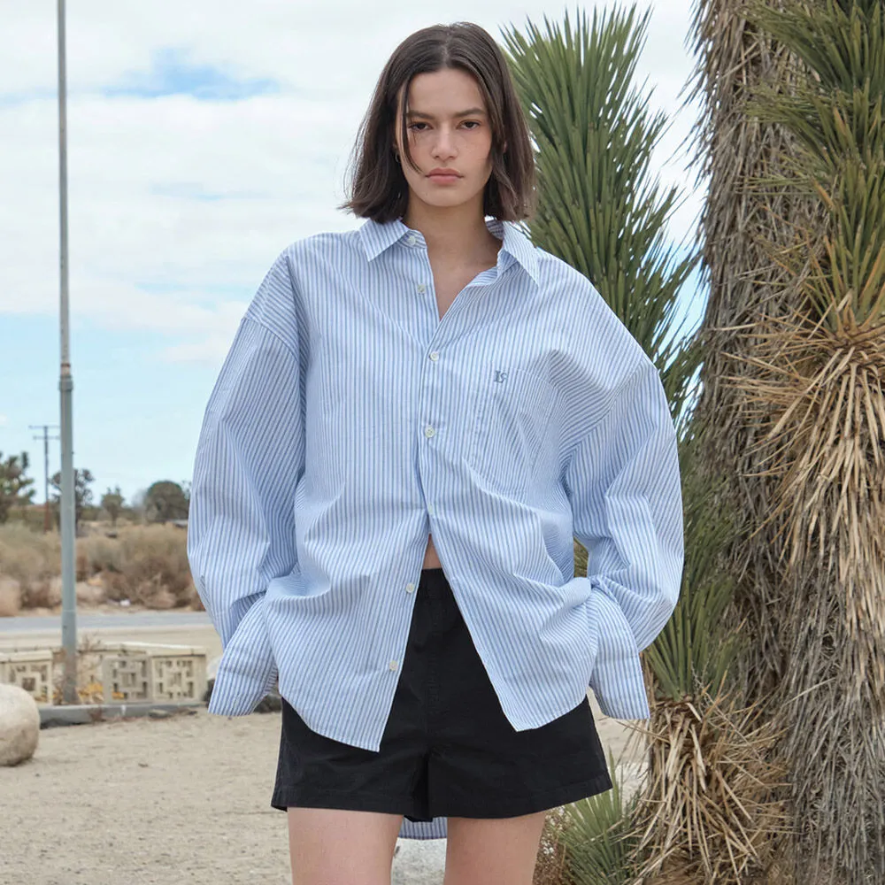 OVERSIZED Lc PATTERN SHIRT_WHITE STRIPE_LC251SH02WT - 감도 깊은 취향 셀렉트샵 29CM