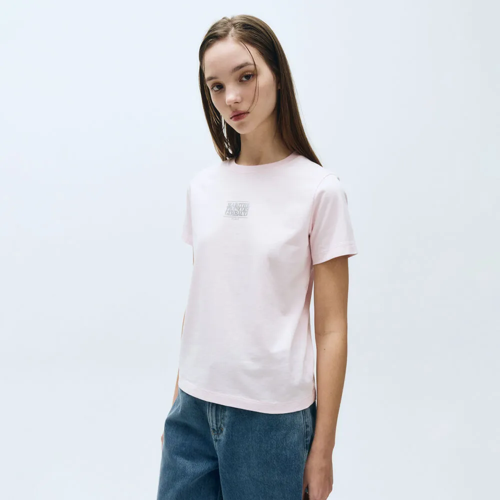 W SMALL CLASSIC LOGO TEE light pink - 감도 깊은 취향 셀렉트샵 29CM