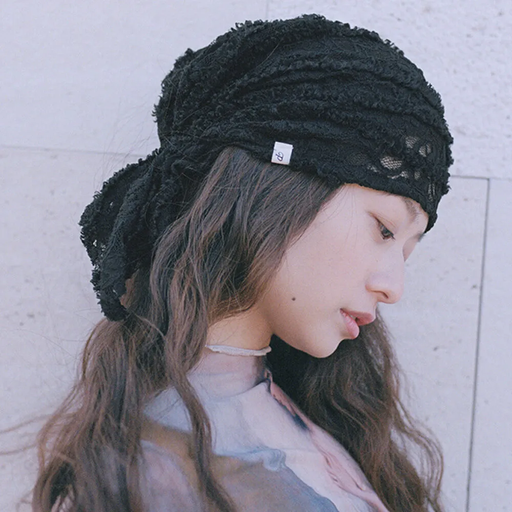 ROSY LACE BANDANA IN BLACK - 감도 깊은 취향 셀렉트샵 29CM