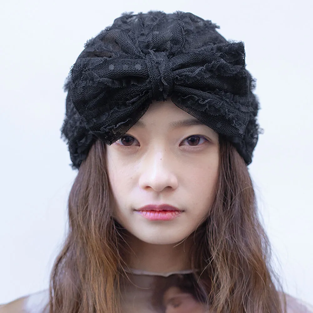 FLORAL LACE TURBAN IN BLACK - 감도 깊은 취향 셀렉트샵 29CM