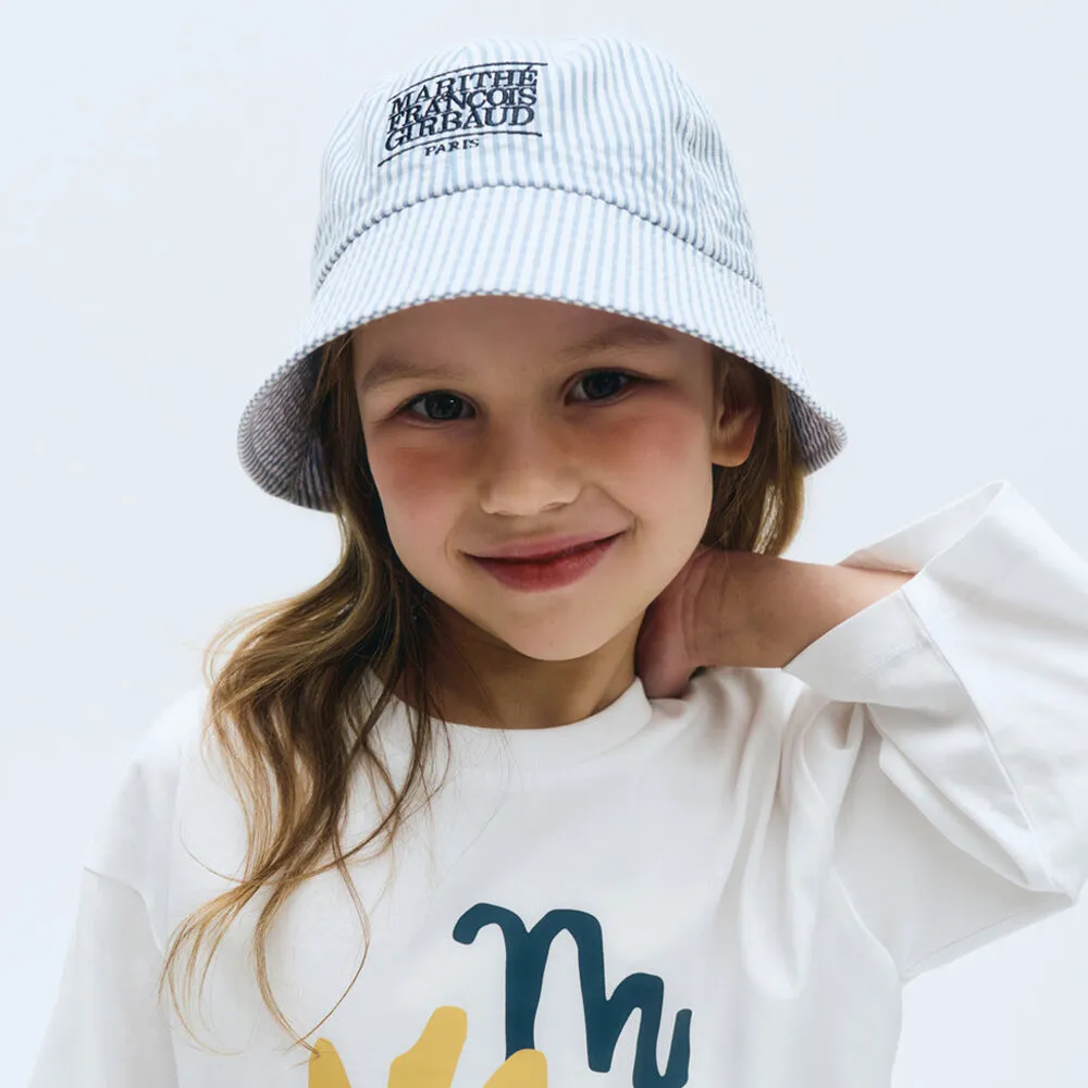 KIDS SEERSUCKER ROUND BUCKET HAT light blue - 감도 깊은 취향 셀렉트샵 29CM