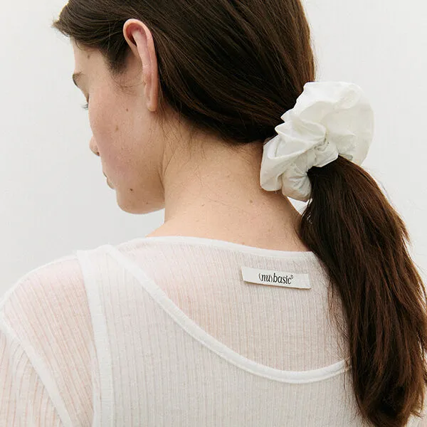 NUBASIC HAIR SCRUNCHIE WHITE - 감도 깊은 취향 셀렉트샵 29CM