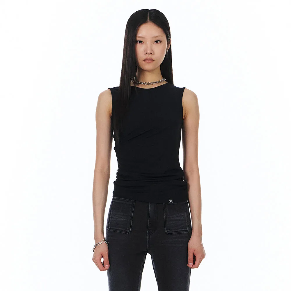 Back Cut Out Shirring Top (Black) - 감도 깊은 취향 셀렉트샵 29CM