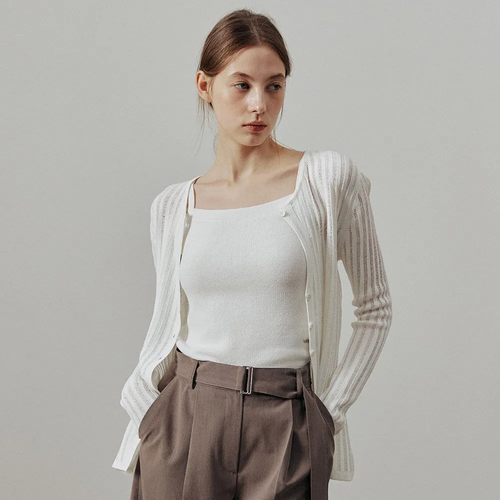 [SET] 스트라이프 시스루 가디건 세트_2COLORS - 감도 깊은 취향 셀렉트샵 29CM