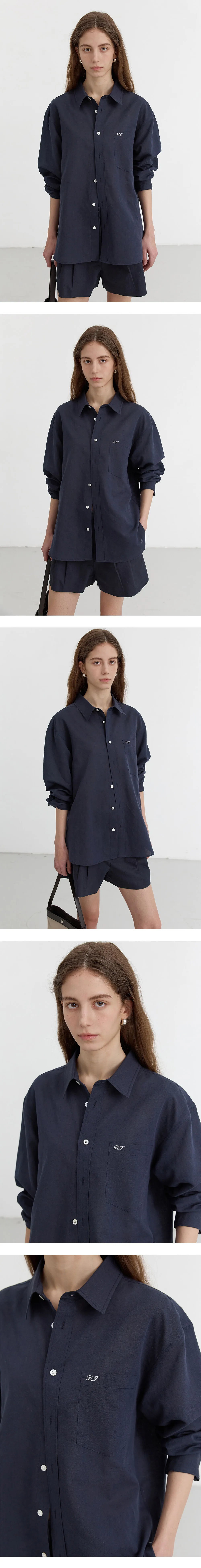 UNISEX CLASSIC LINEN SHIRT NAVY_UDSH5B125N2 - 감도 깊은 취향 셀렉트샵 29CM