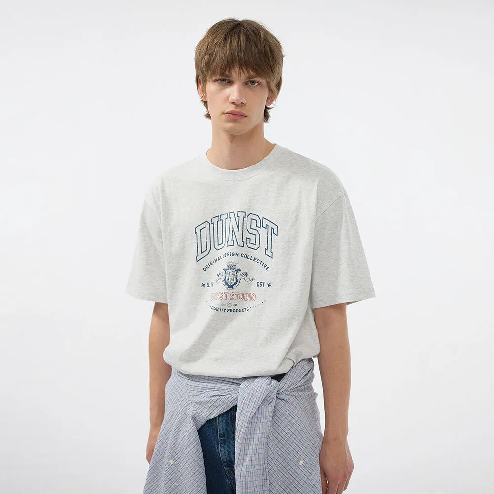 UNISEX CUPID ARCH LOGO T-SHIRT LIGHT MELANGE GREY_M_UDTS5B129G1 - 감도 깊은 취향 셀렉트샵 29CM