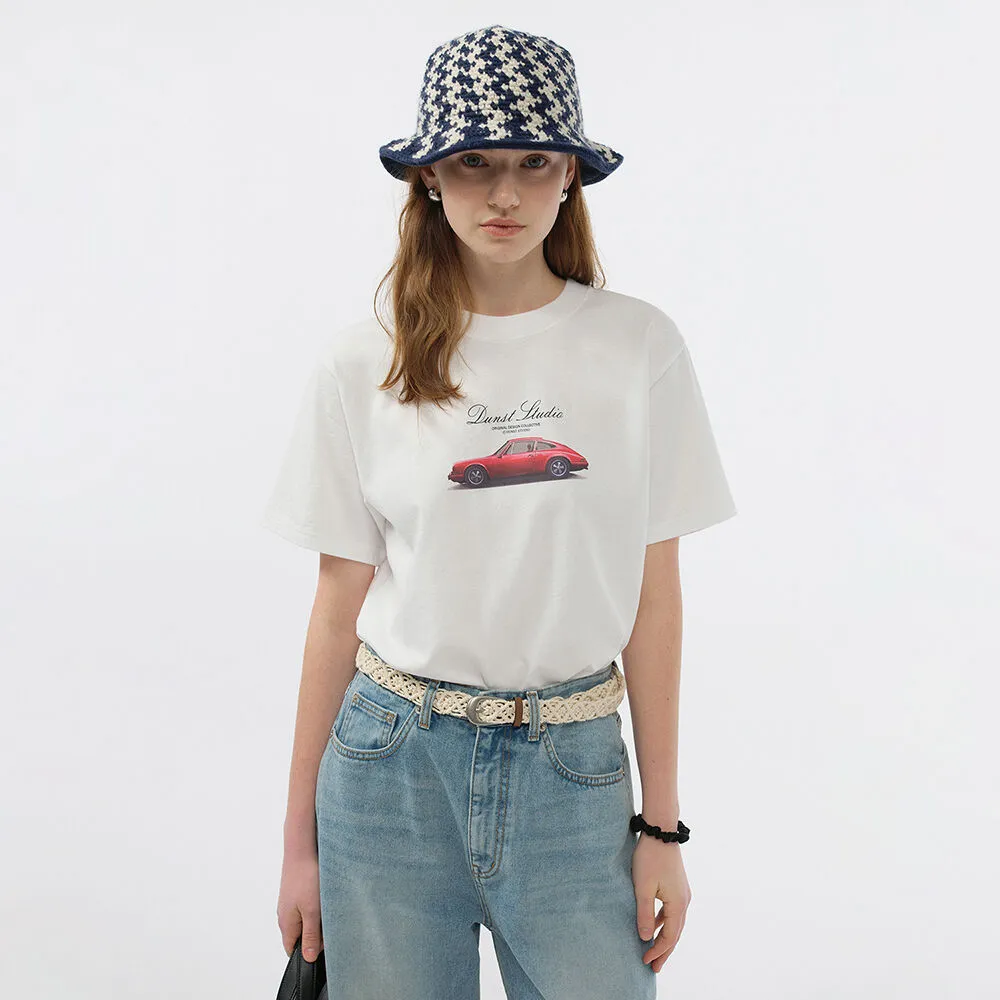 UNISEX SUMMER HOLIDAY CAR T-SHIRT OFF WHITE_UDTS5B143OW - 감도 깊은 취향 셀렉트샵 29CM