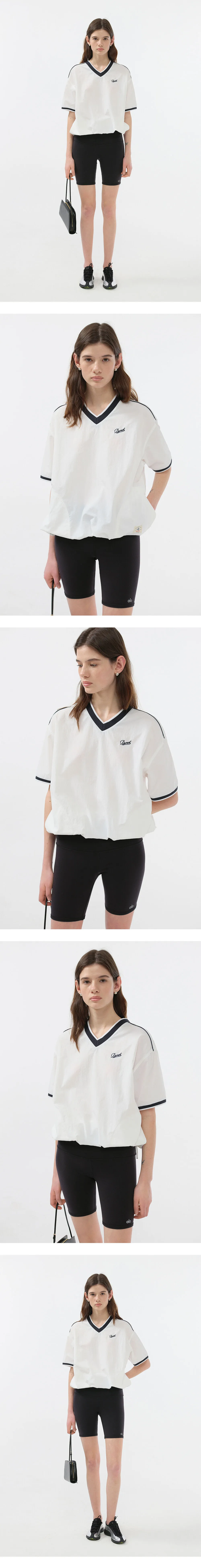 UNISEX V-NECK WOVEN TOP WHITE_UDTS5B124WT - 감도 깊은 취향 셀렉트샵 29CM